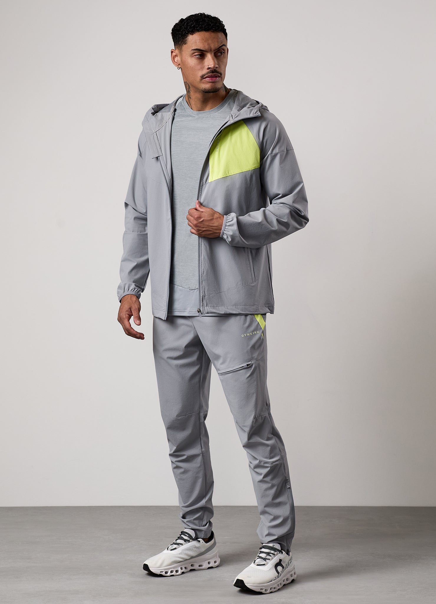 Gym King Fusion Tracksuit - Silver Grey