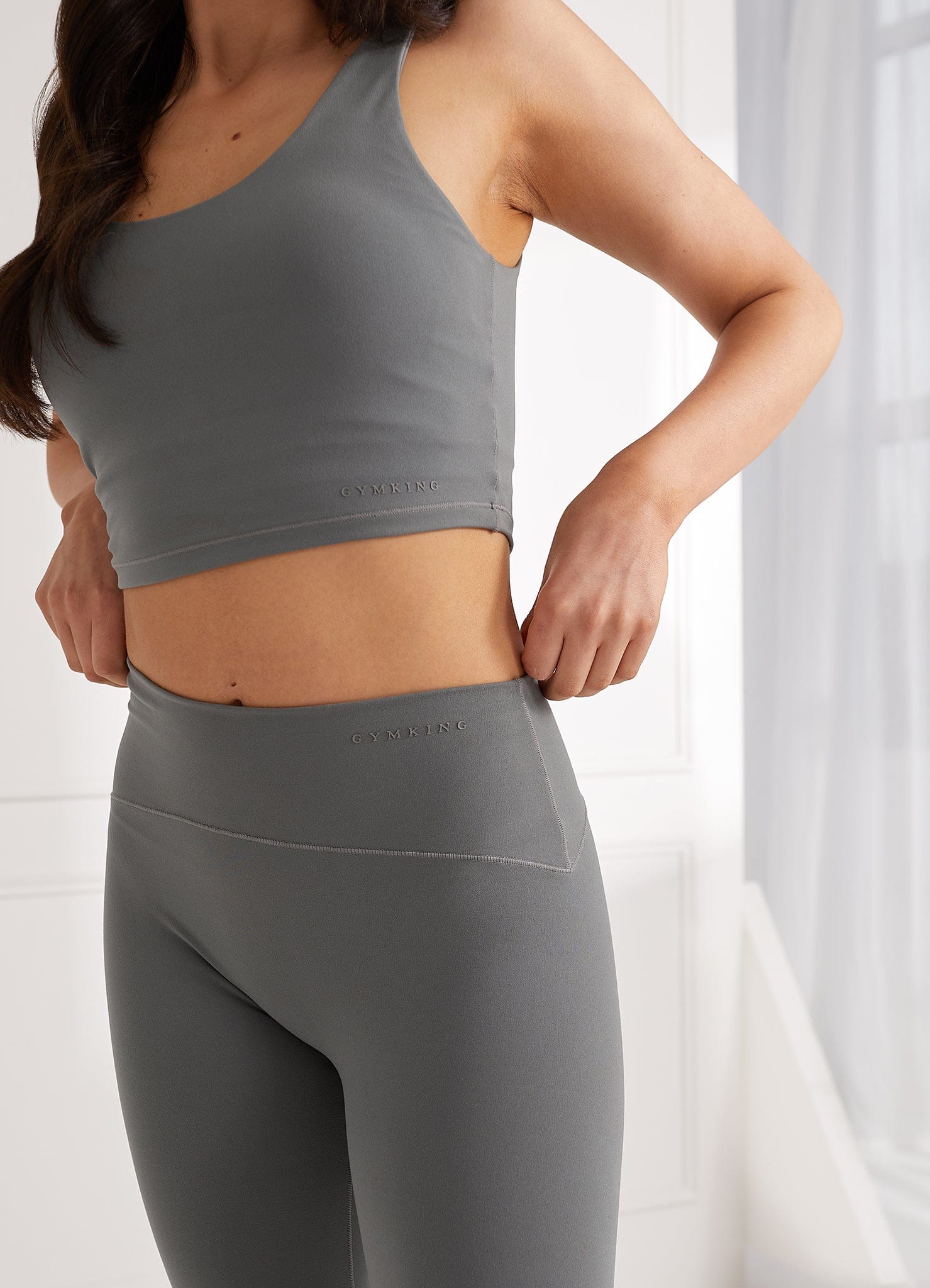 Gym King Peach Luxe Tank - Dark Sage Luxe