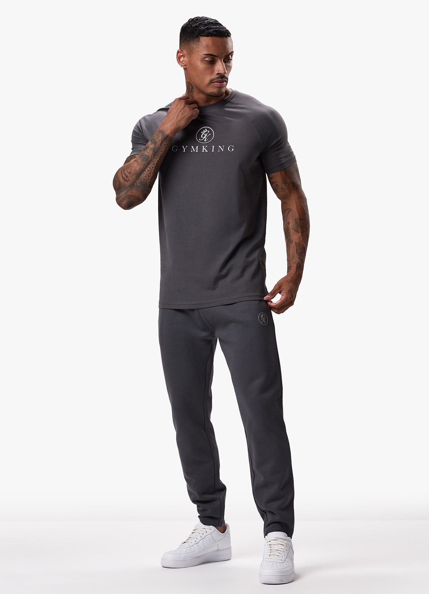 Gym King Pro Logo Jersey Tee - Graphite – GYM KING