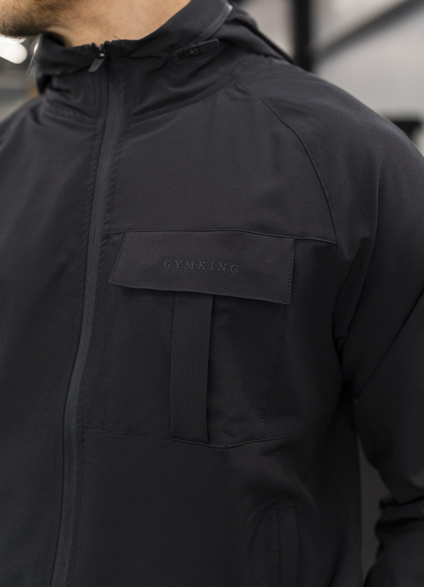 Gym King Mini Ripstop Woven Utility Jacket - Black – GYM KING
