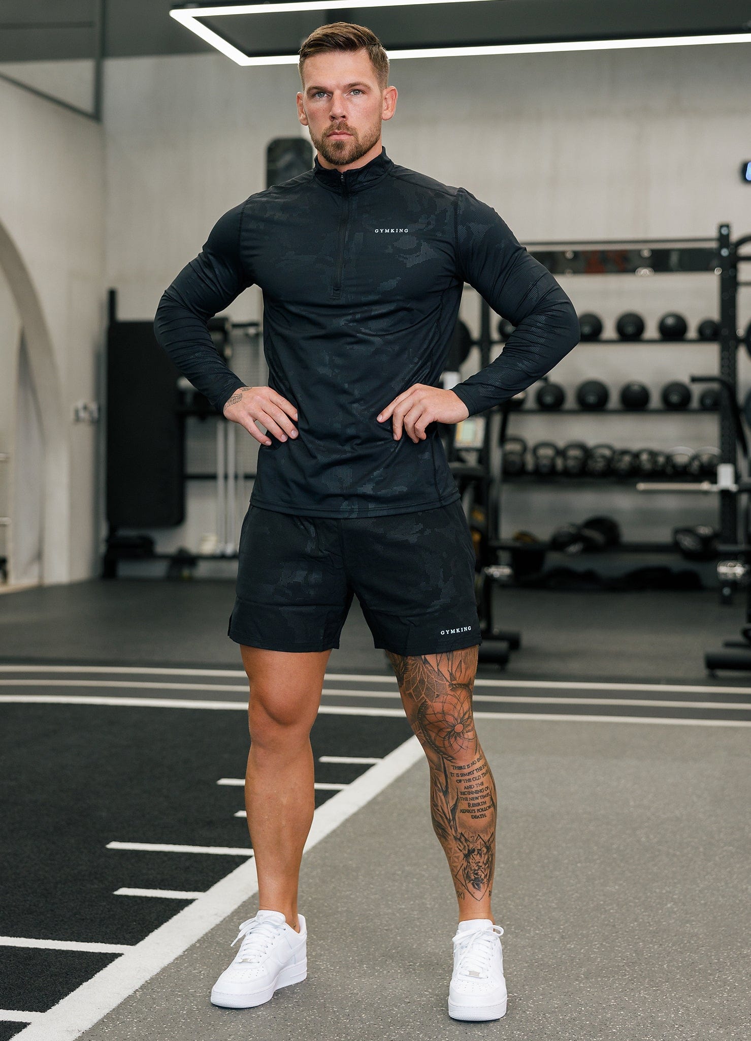 Gym King Debossed Camo Short 5" - Black – GYM KING